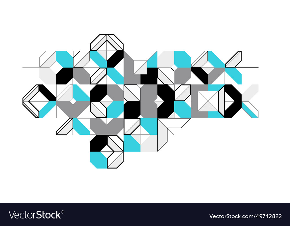 Abstract geometric pattern background isolated Vector Image