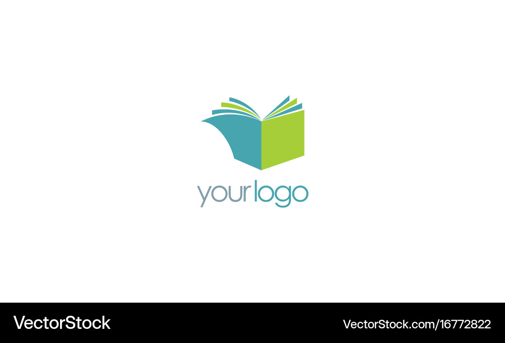 Book knowledge logo Royalty Free Vector Image - VectorStock