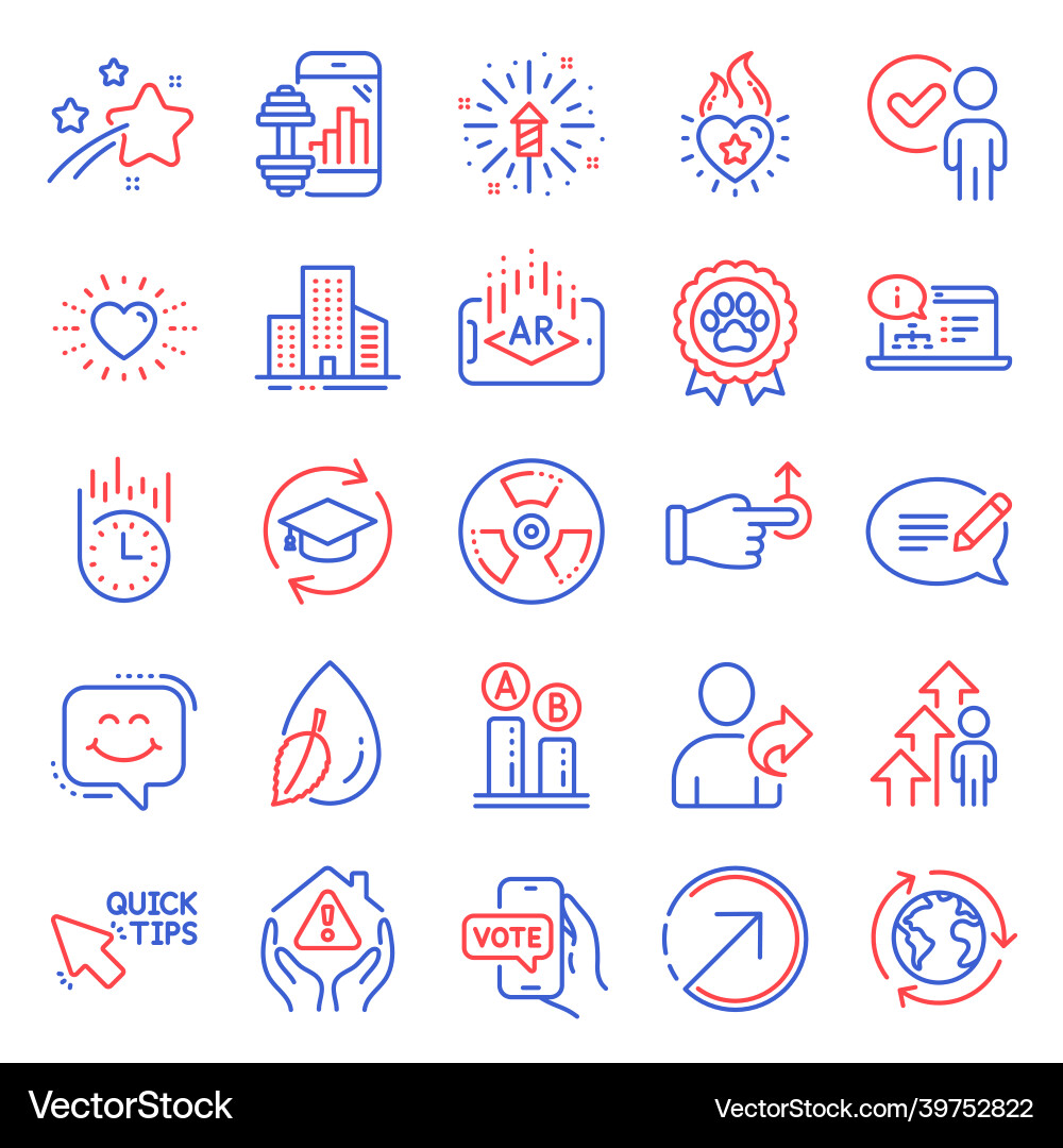 Business icons set included icon as ab testing Vector Image