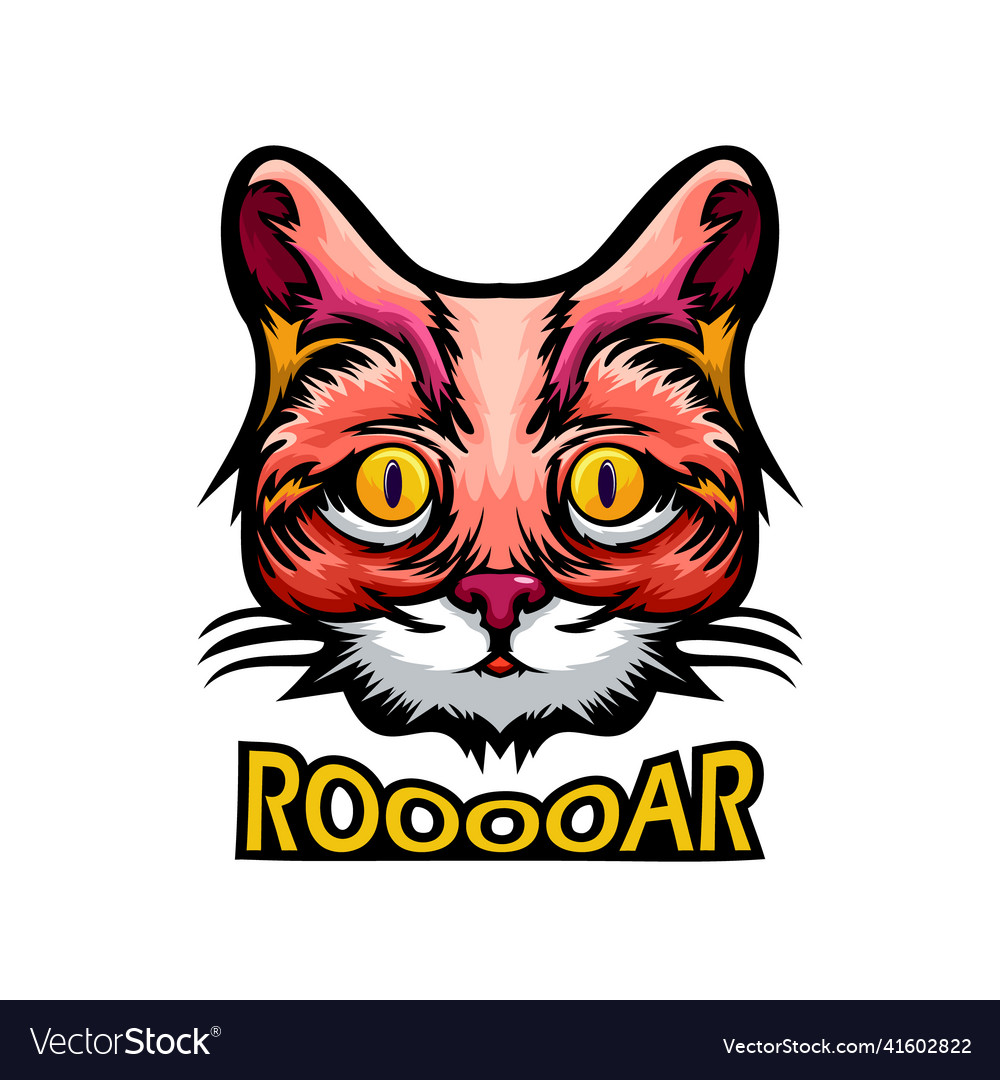 Cat head Royalty Free Vector Image - VectorStock