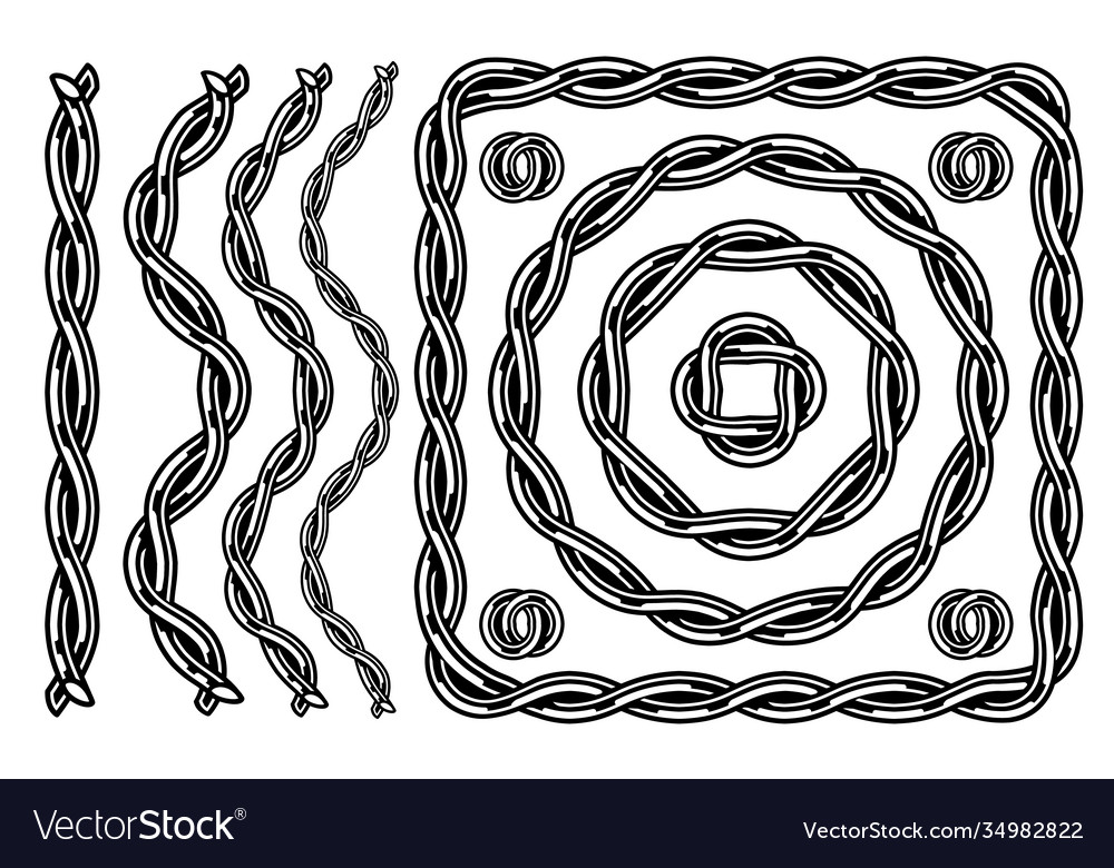 Chain pattern brush template Royalty Free Vector Image