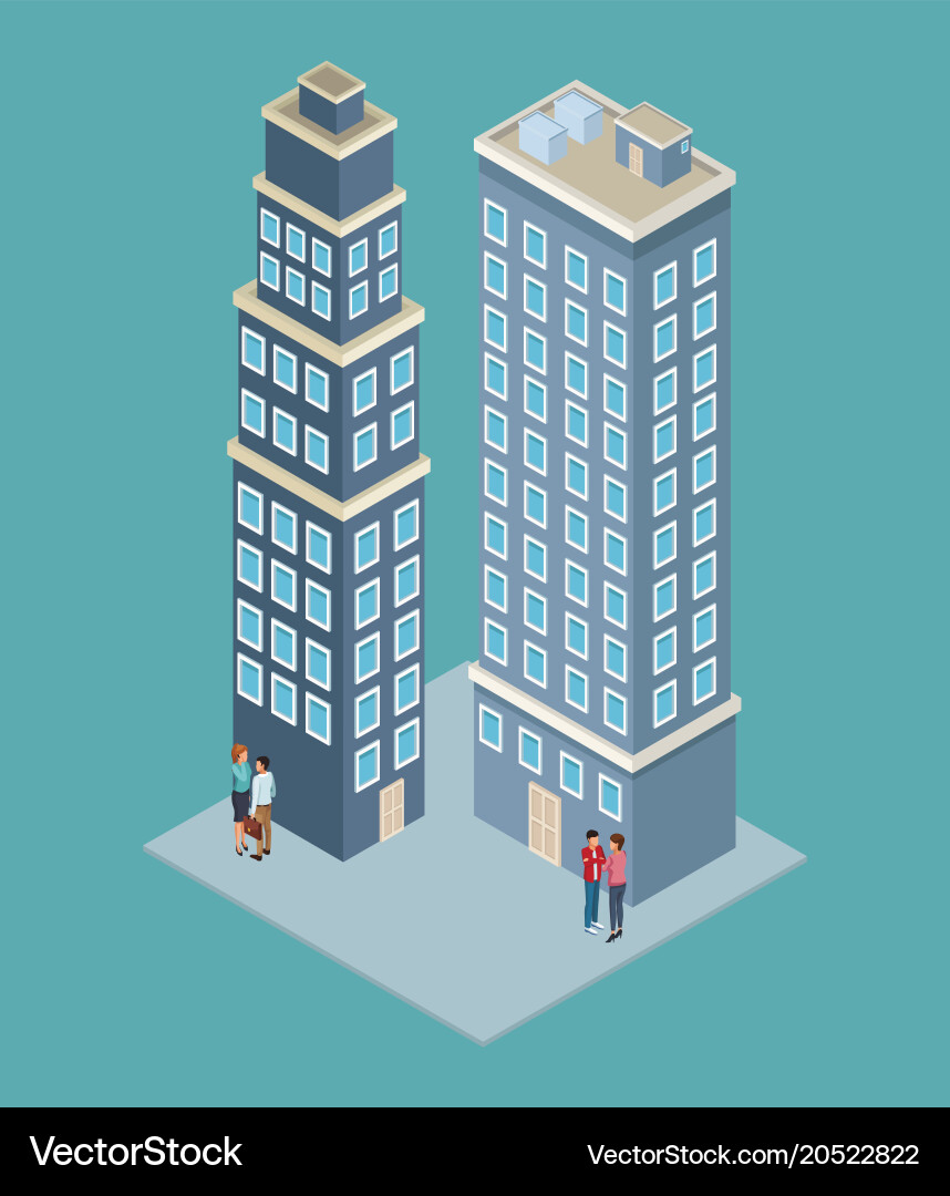 Company tower building Royalty Free Vector Image