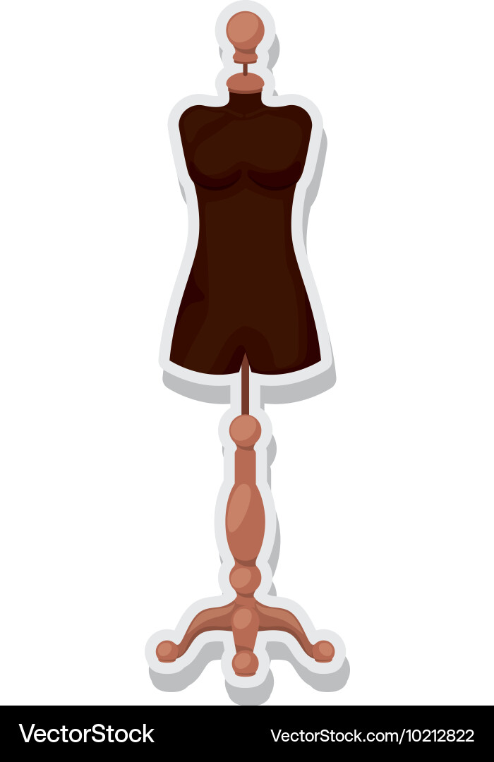 Female mannequin isolated icon Royalty Free Vector Image