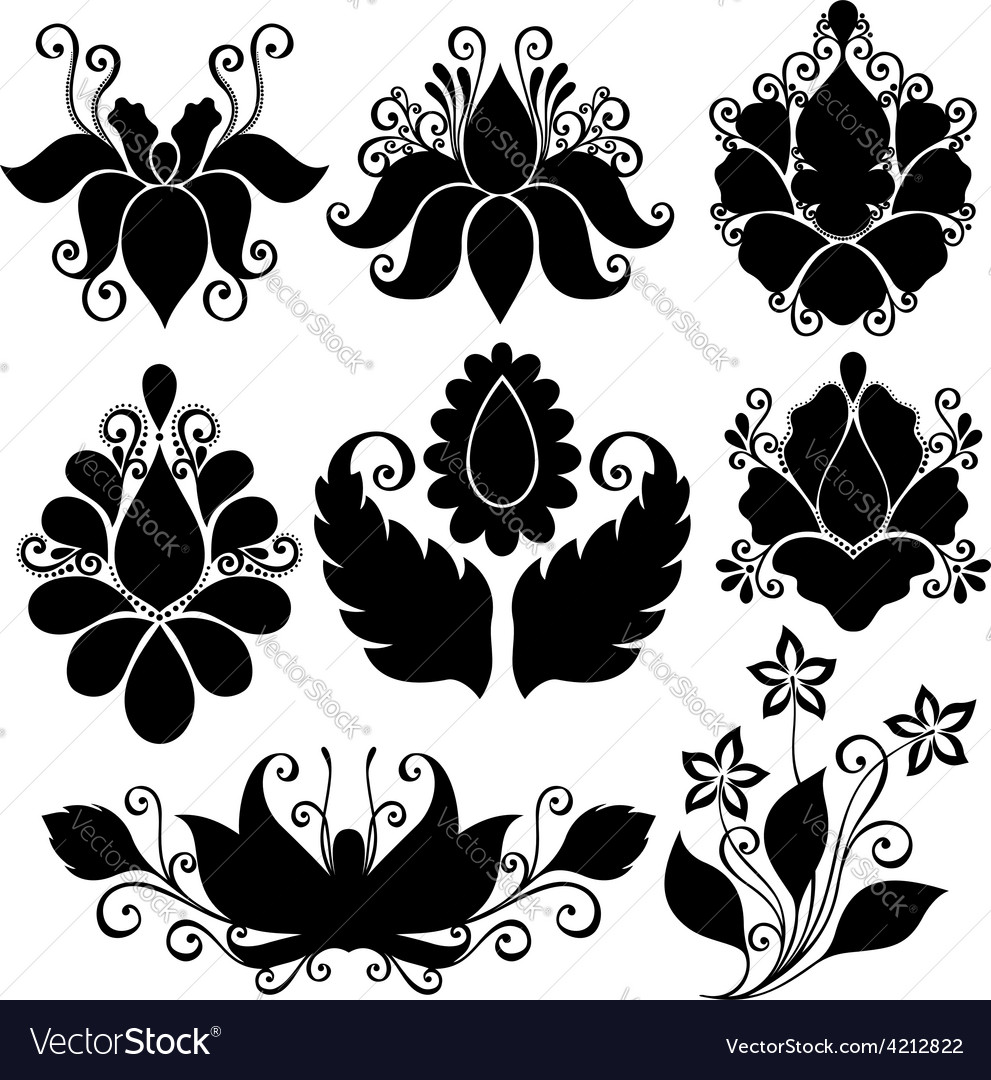Floral design elements Royalty Free Vector Image
