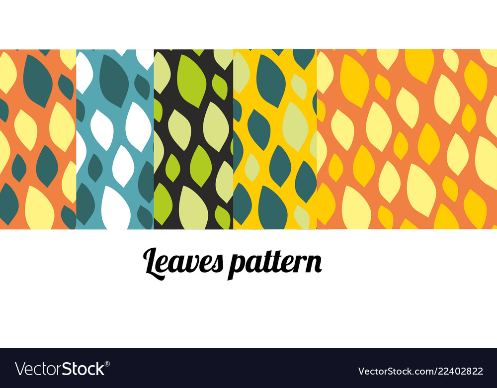 Fun summer set of patterns Royalty Free Vector Image