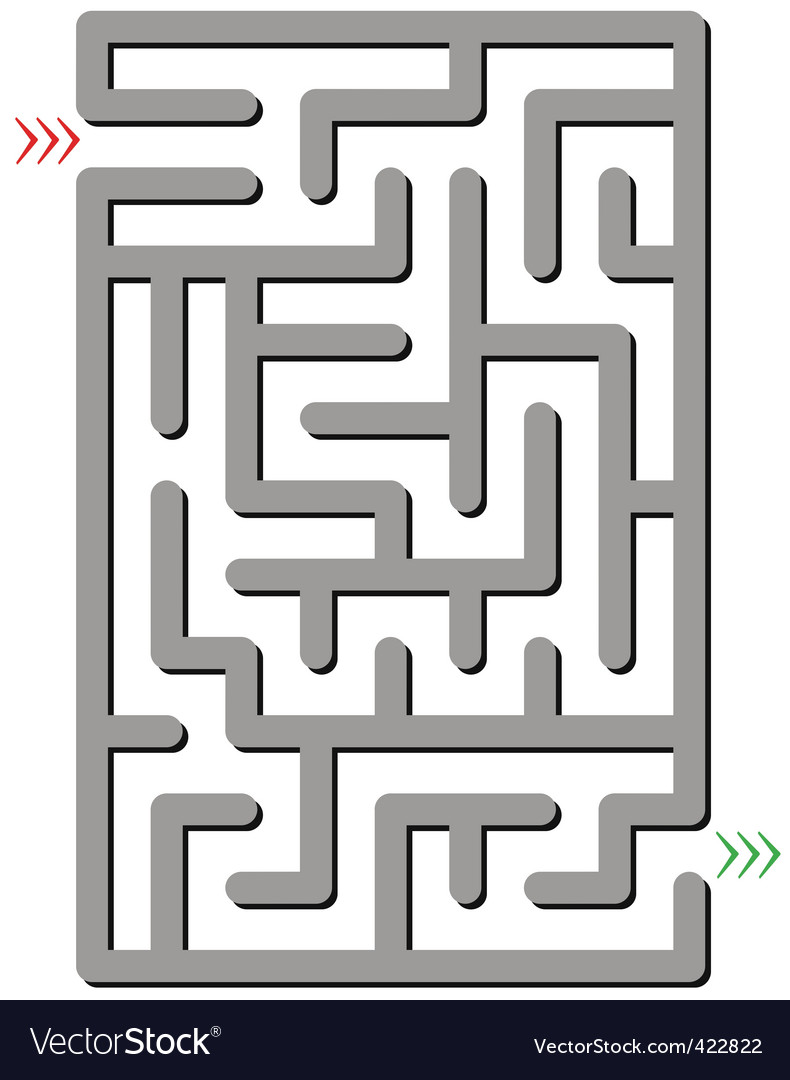 Gray labyrinth Royalty Free Vector Image - VectorStock