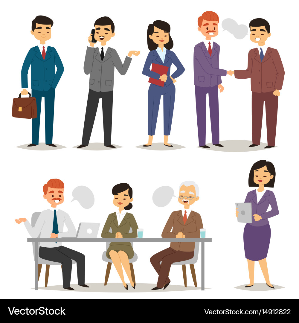 Group asia working executive chinese business Vector Image