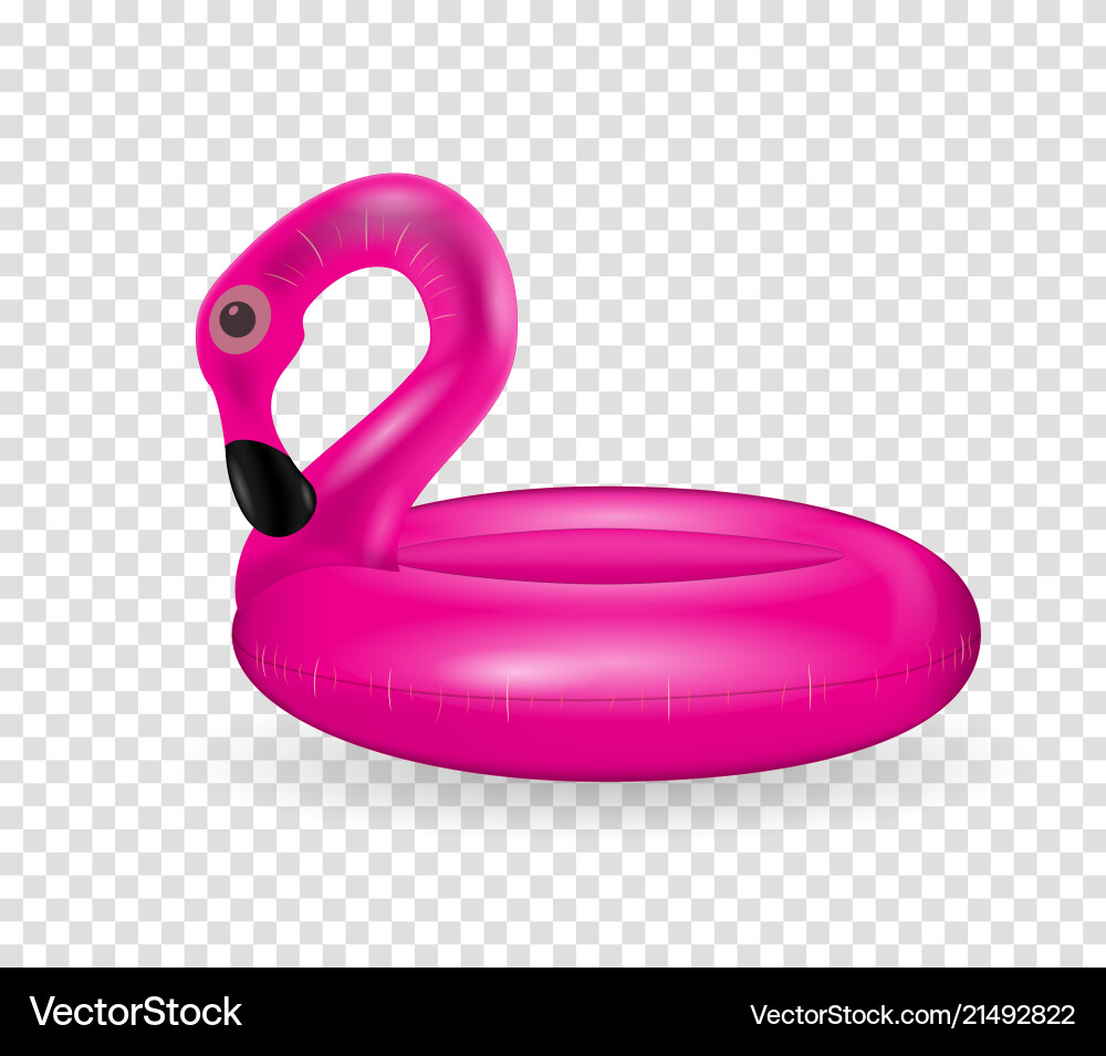 Inflatable circle for swimming and relaxing pink Vector Image