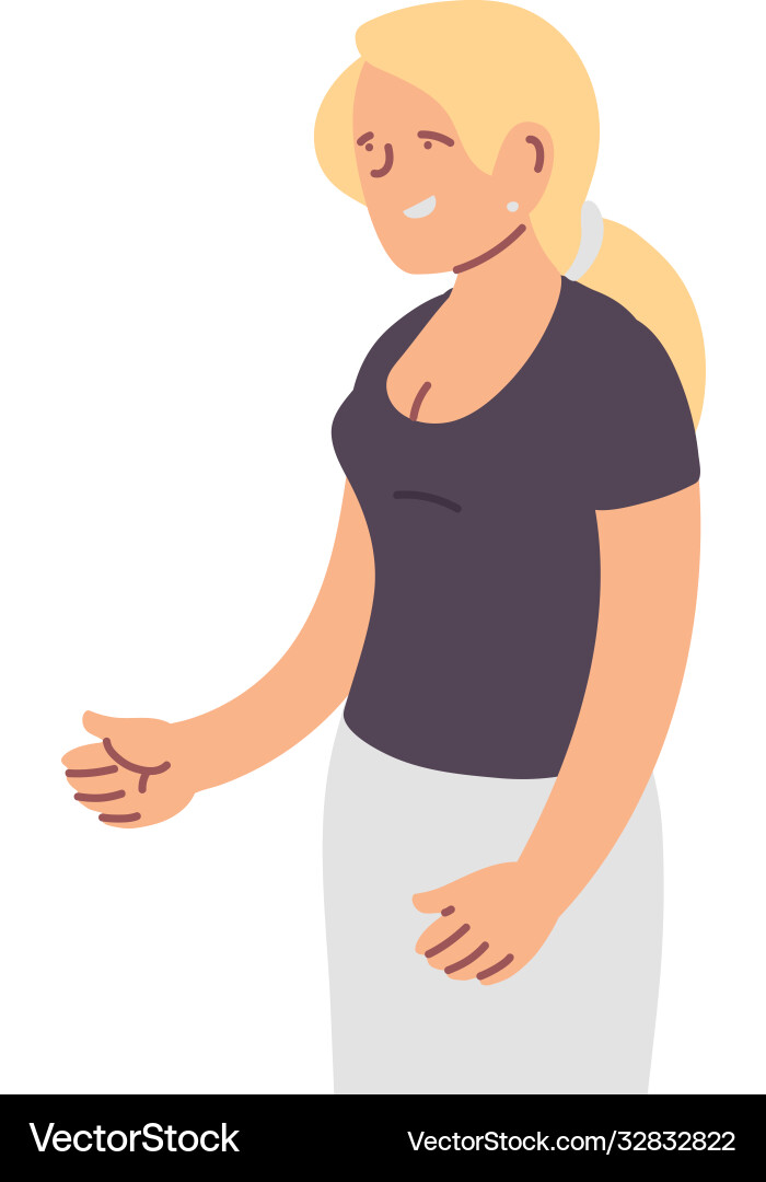 Isolated blond woman design Royalty Free Vector Image