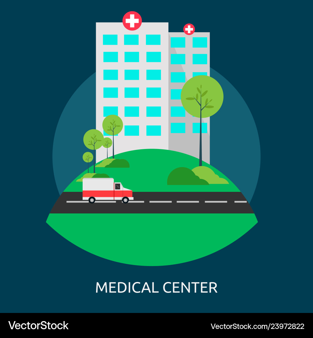 Medical center conceptual design Royalty Free Vector Image