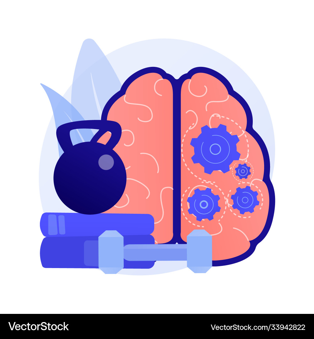 Mind fitness abstract concept Royalty Free Vector Image