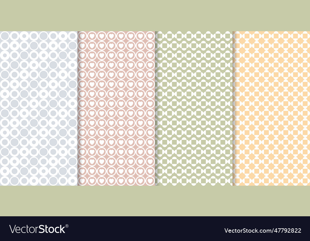Set of minimal geometric texture seamless patterns