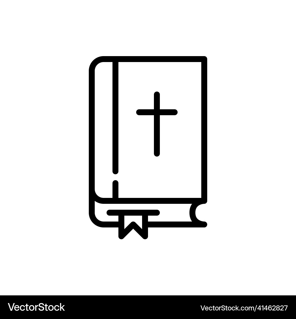 Bible icon pixel perfect editable stroke Vector Image