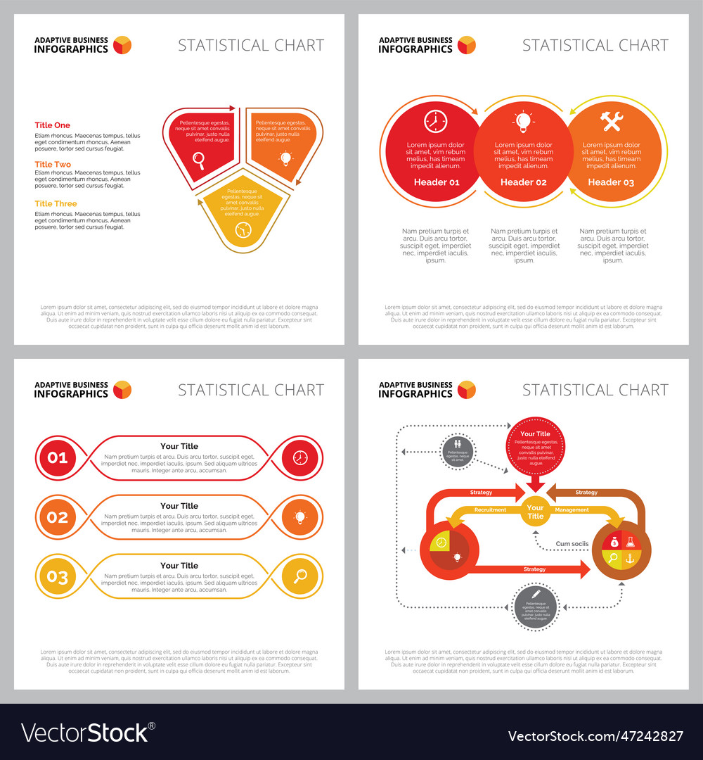 Creative diagram set for project management Vector Image