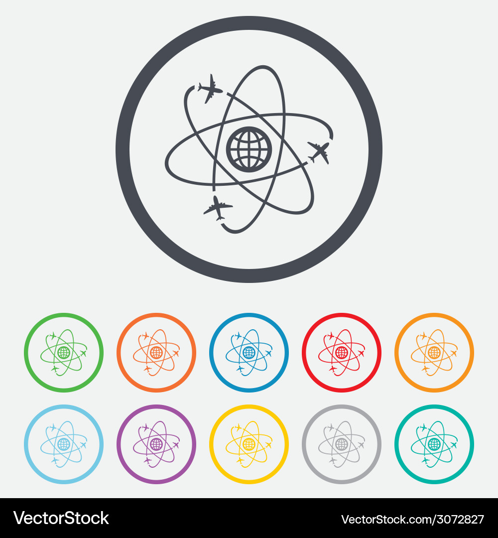 Globe sign icon World logistics symbol Royalty Free Vector