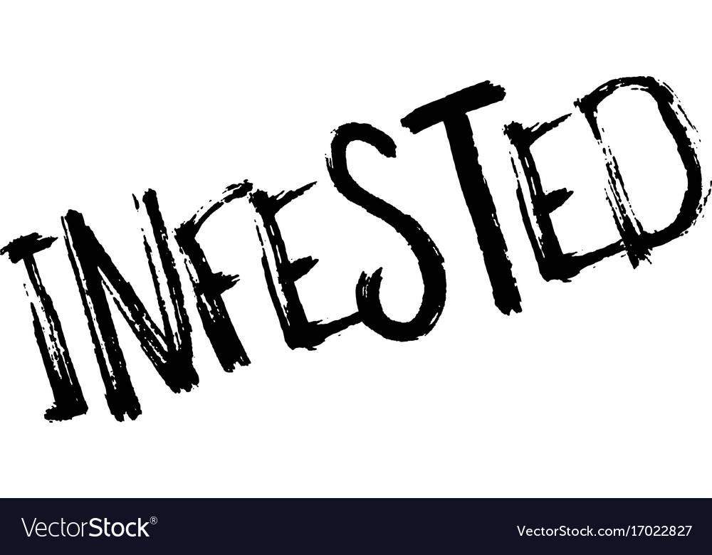 Infested rubber stamp Royalty Free Vector Image