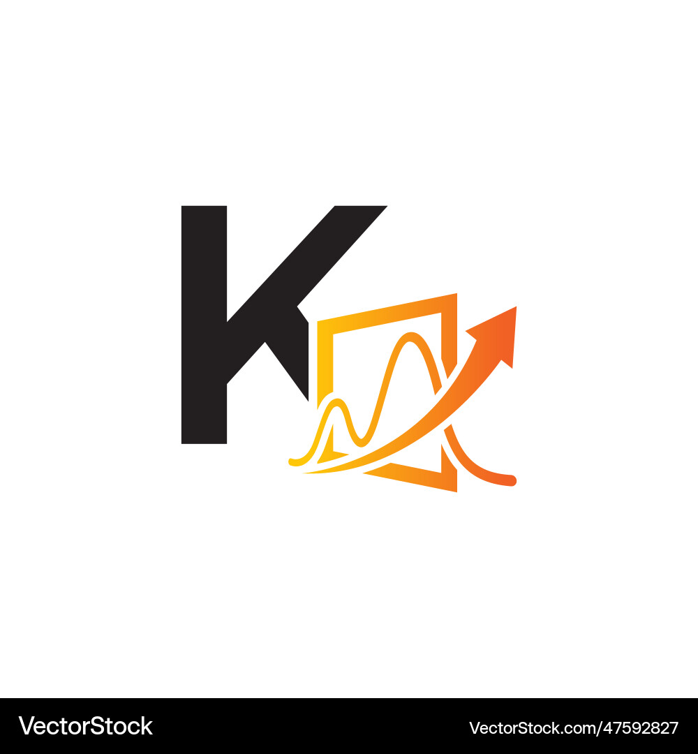 Letter k logo template colorful k Royalty Free Vector Image