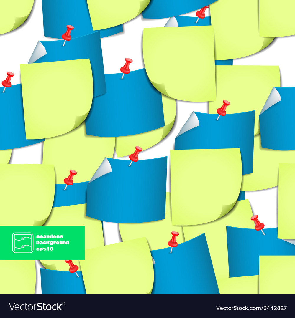 Paper notes seamless background Royalty Free Vector Image