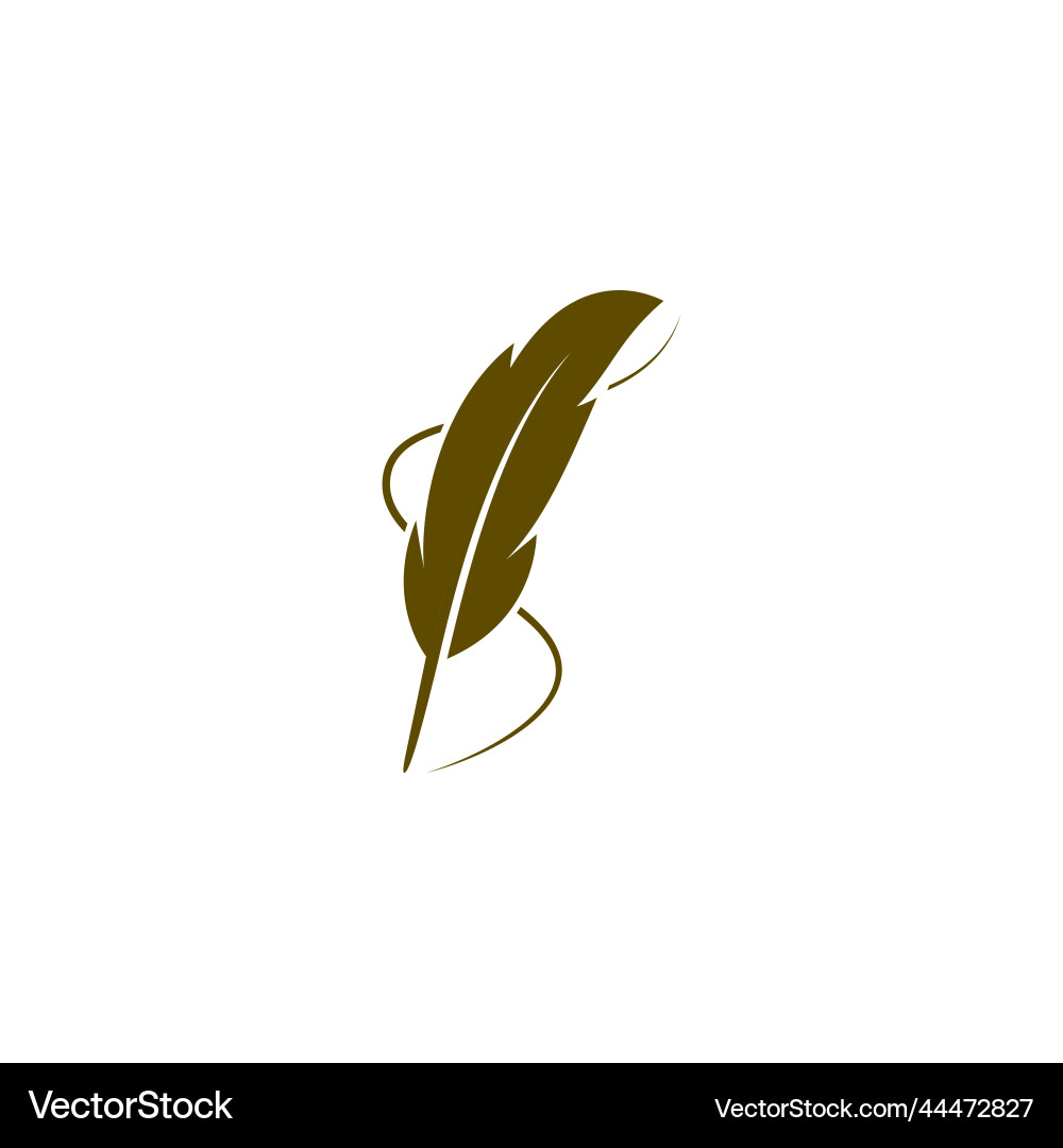 Quill pen iconclassic stationery Royalty Free Vector Image