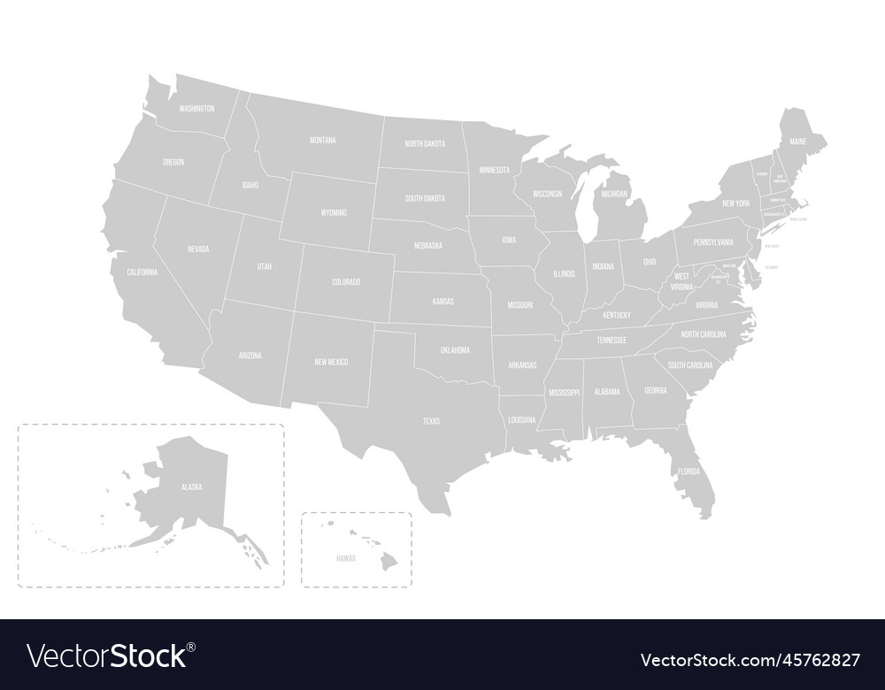 United states of america political map Royalty Free Vector