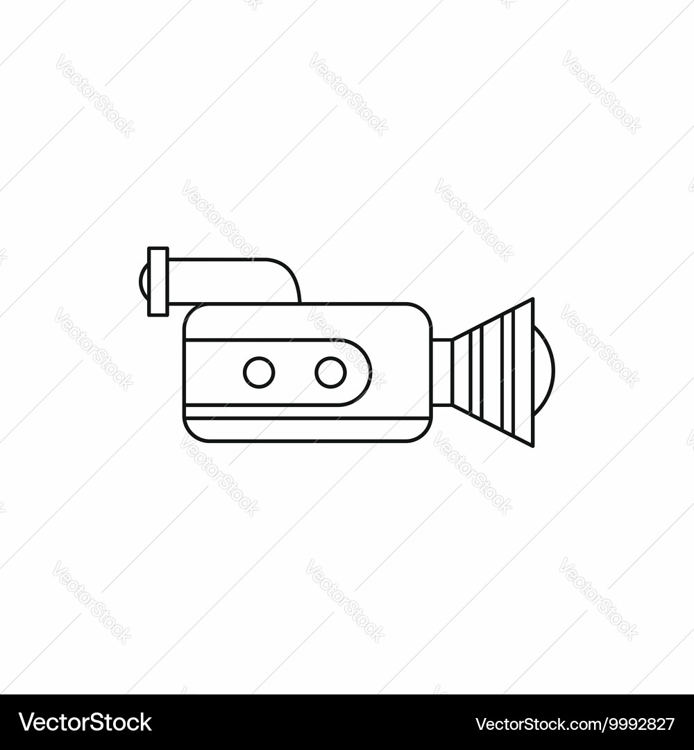 Video camcorder with cassette icon Royalty Free Vector Image