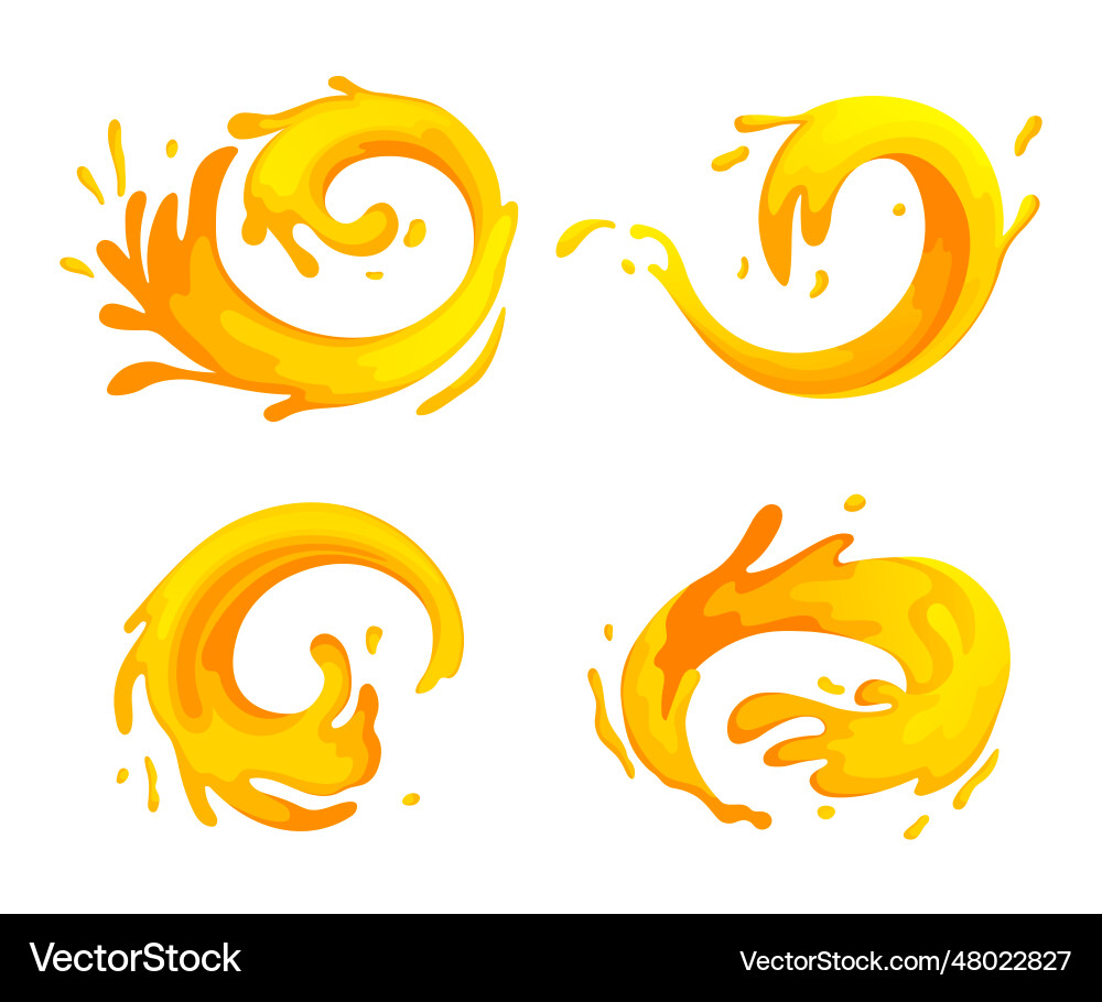 Water and juice splash liquide a drop shape Vector Image