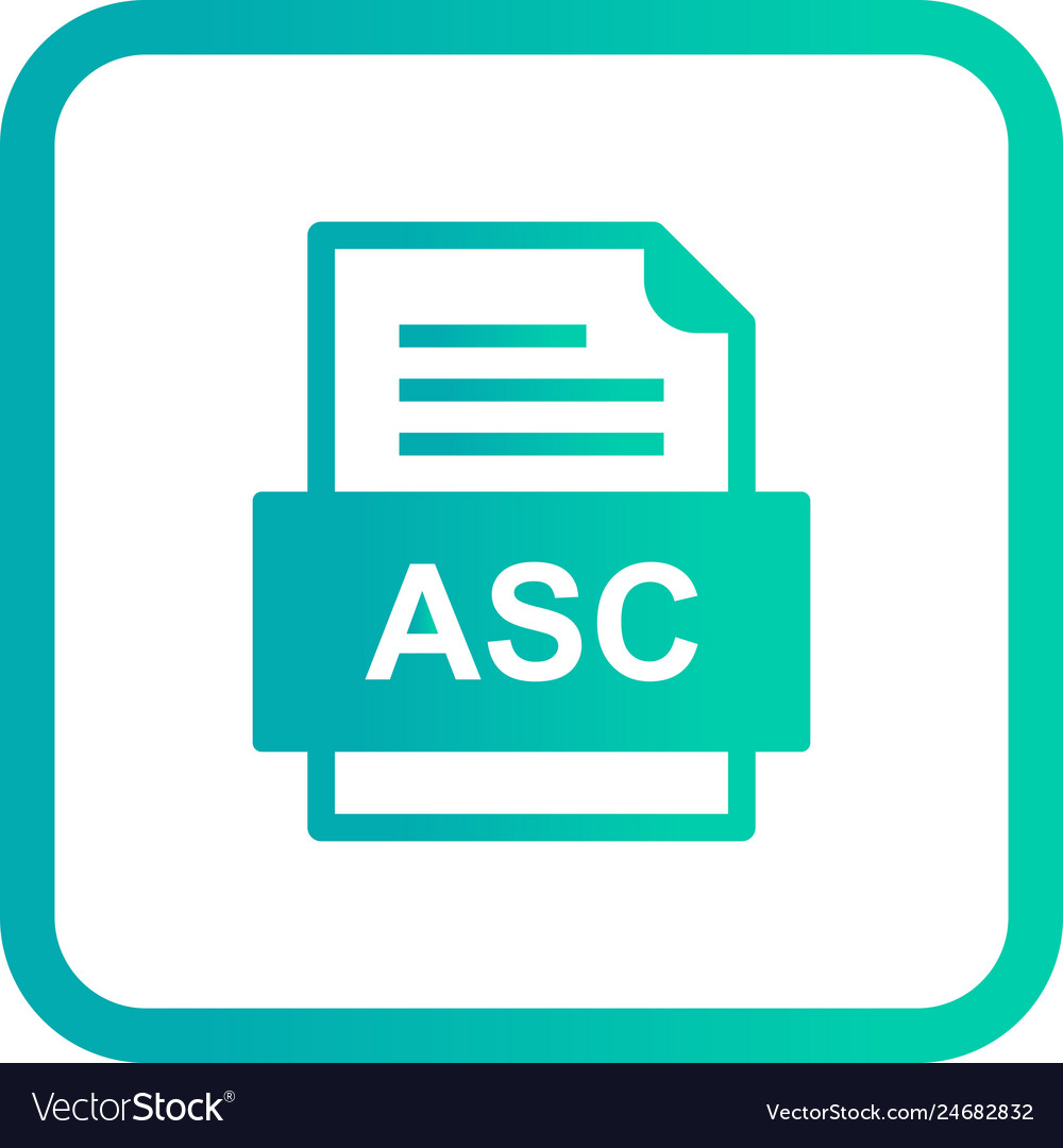 Asc file document icon Royalty Free Vector Image