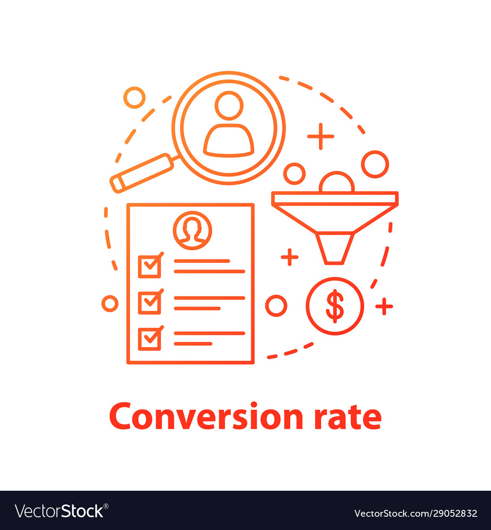 Conversion rate concept icon Royalty Free Vector Image Conversion rate concept icon Royalty Free Vector Image