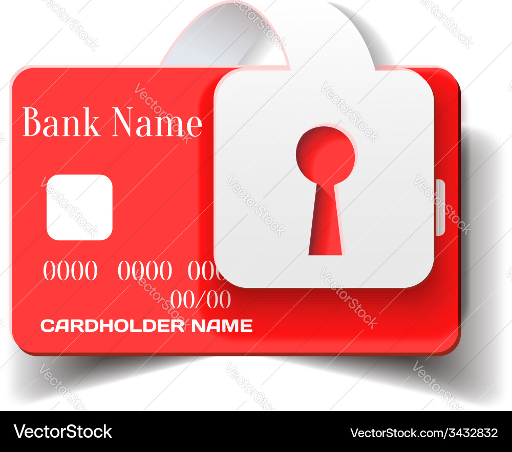 Credit card protection concept icon Royalty Free Vector