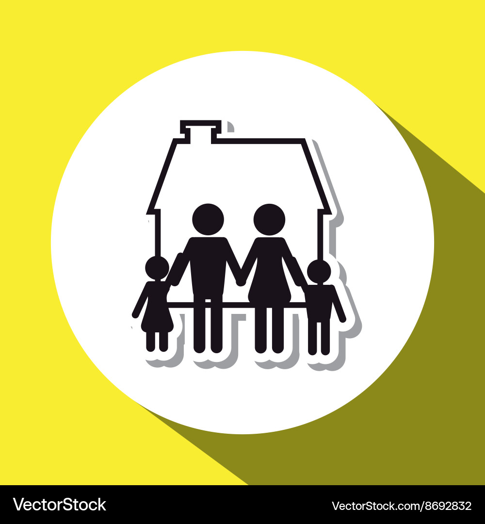 Family design relationship and home concept Vector Image
