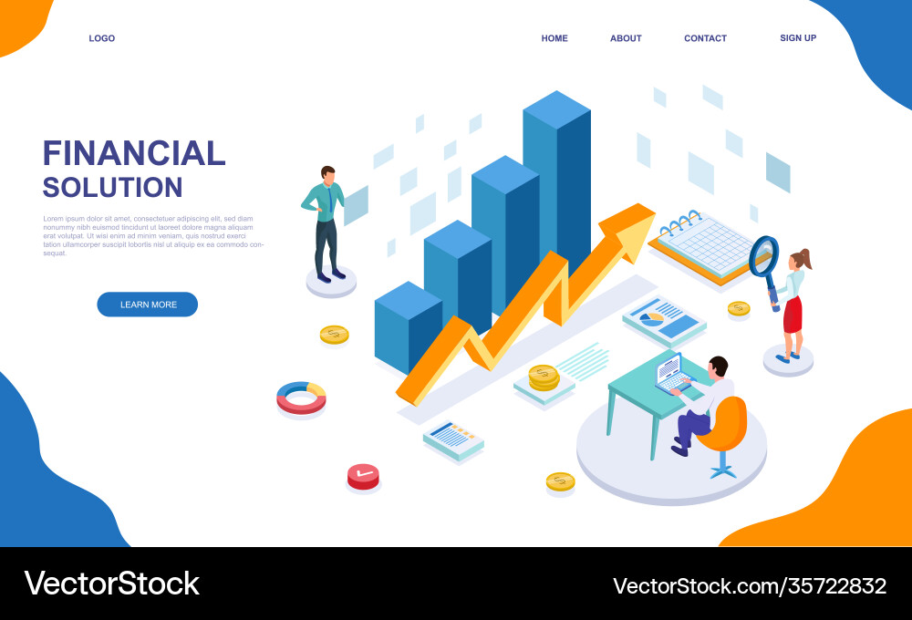Finance and business graph economics Royalty Free Vector