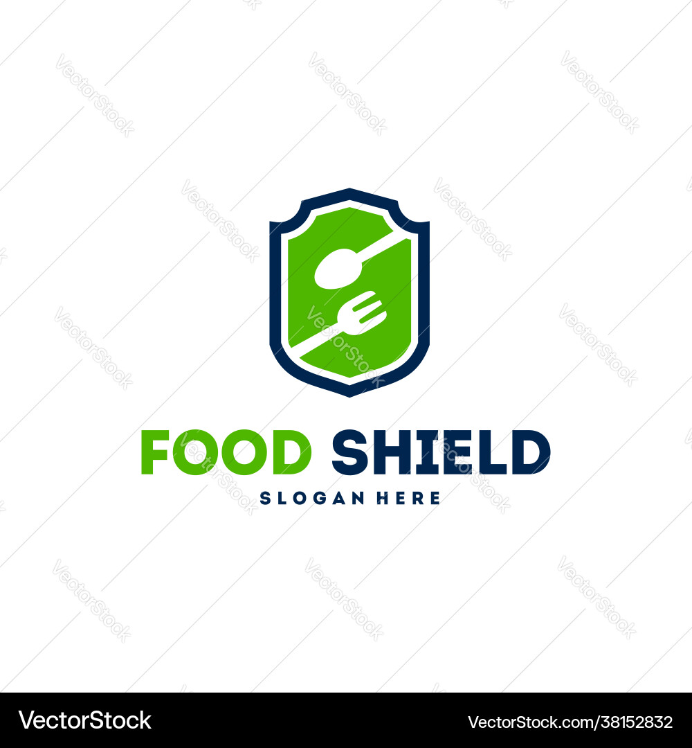 Food shield logo designs template restaurant logo Vector Image