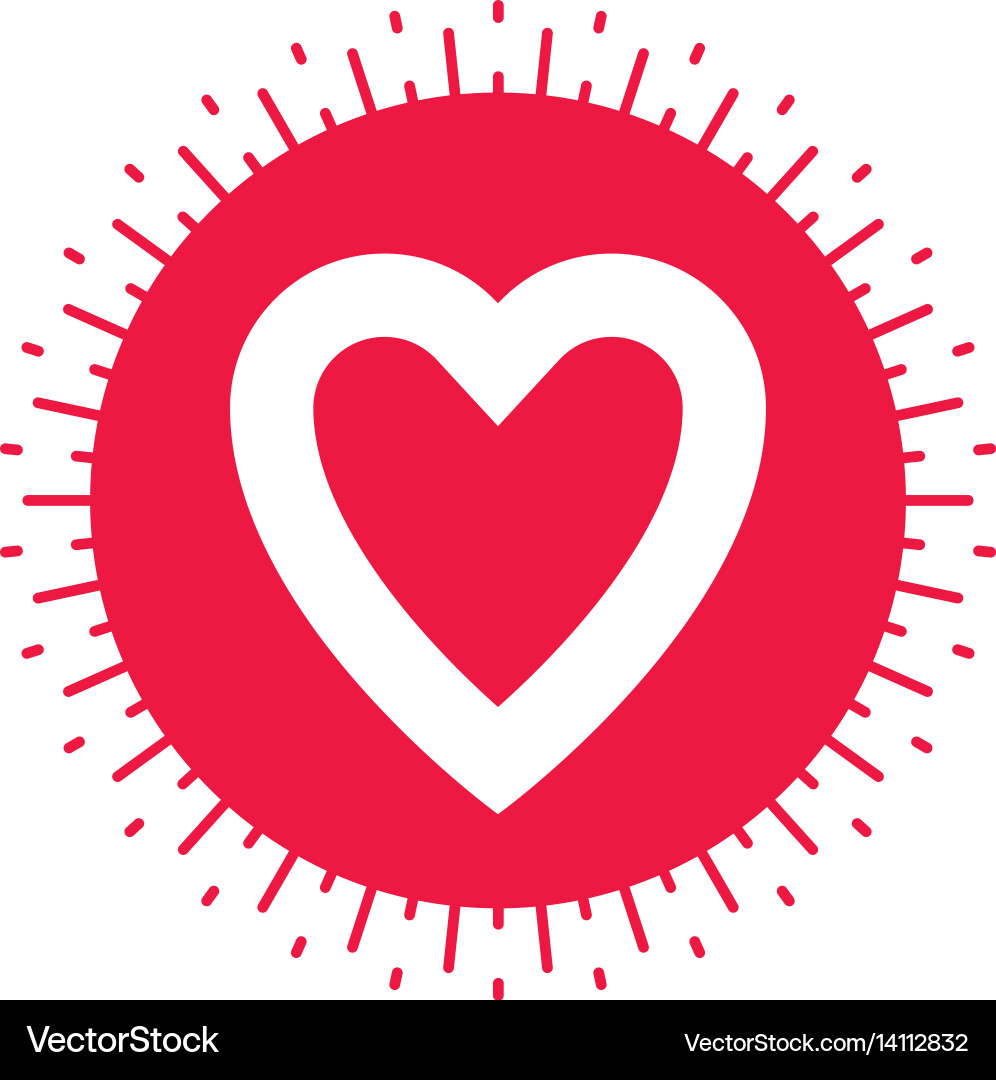Love heart icon isolated on white Royalty Free Vector Image