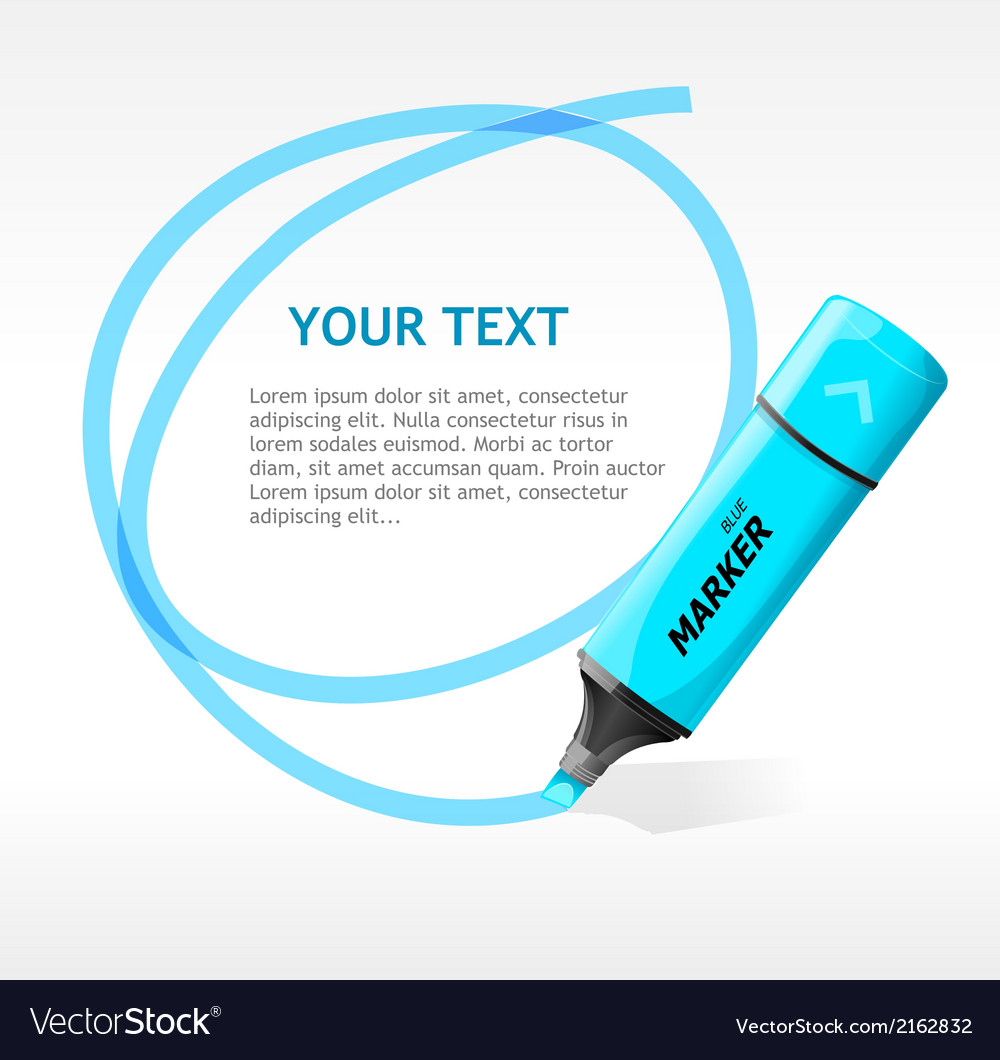 Marker text box Royalty Free Vector Image - VectorStock