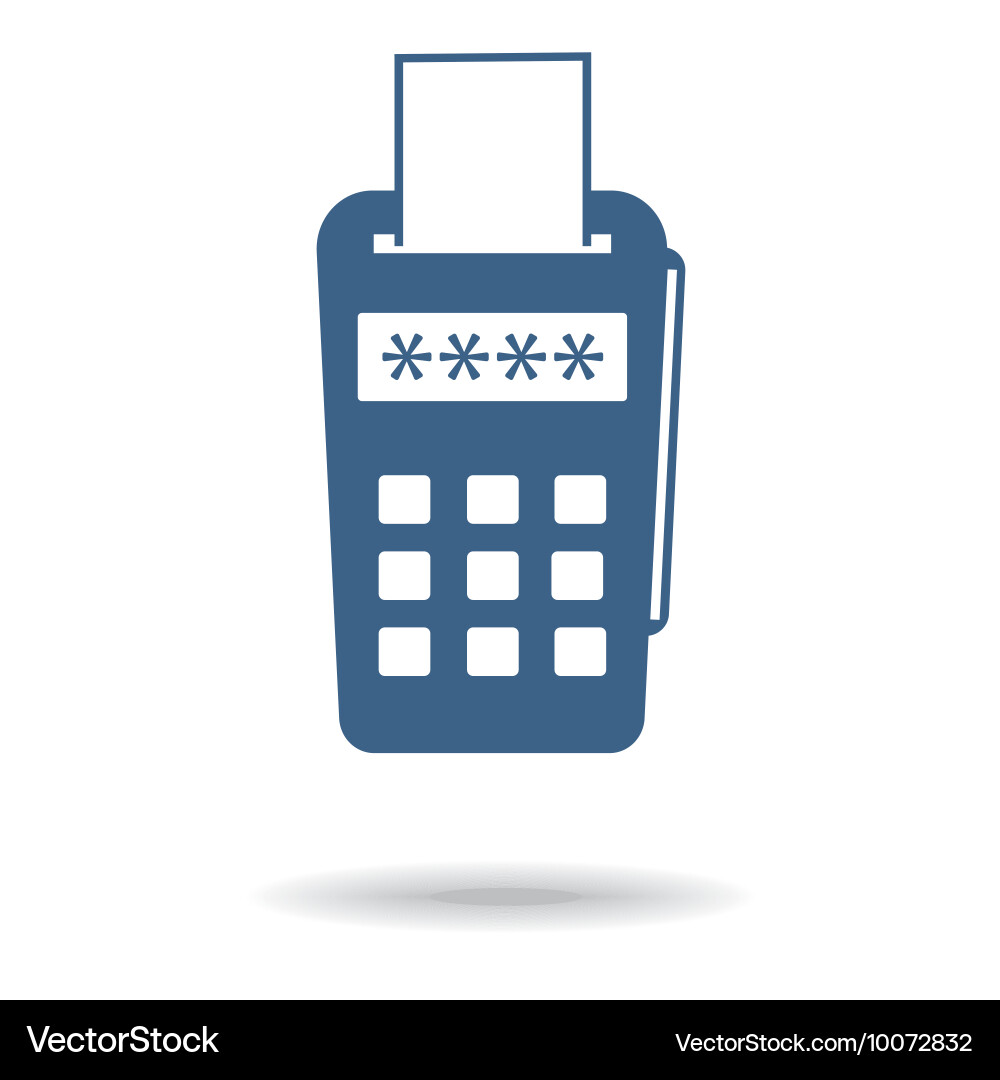 Pos terminal icon payments methods processing Vector Image
