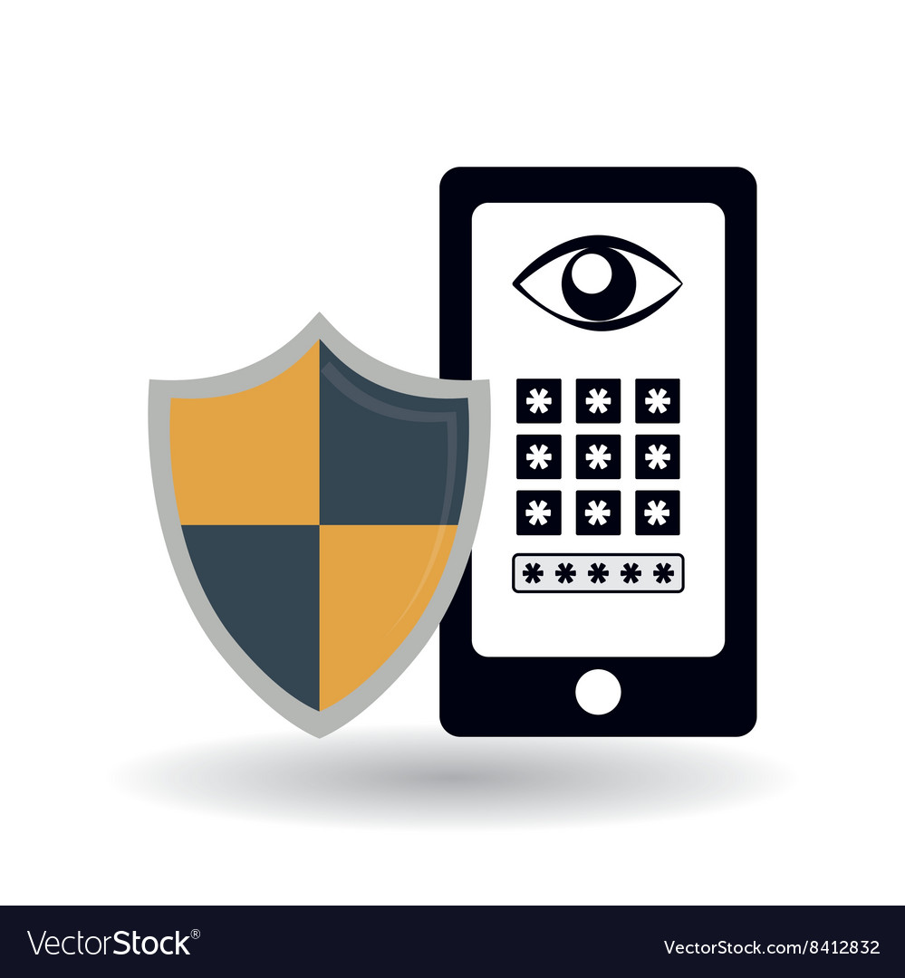 Security System Icon Over White Background Vector Image
