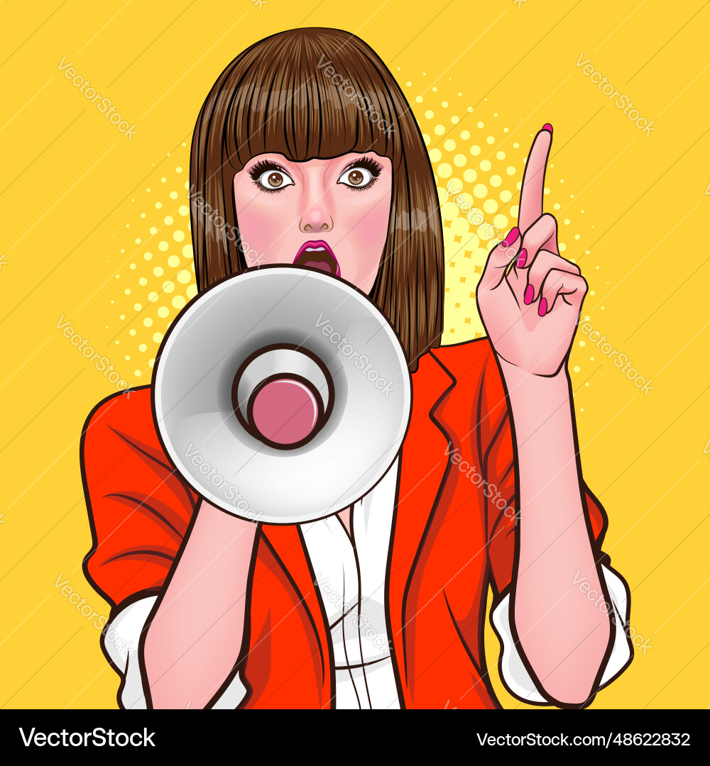 Surprise woman omg looking wow 084 Royalty Free Vector Image