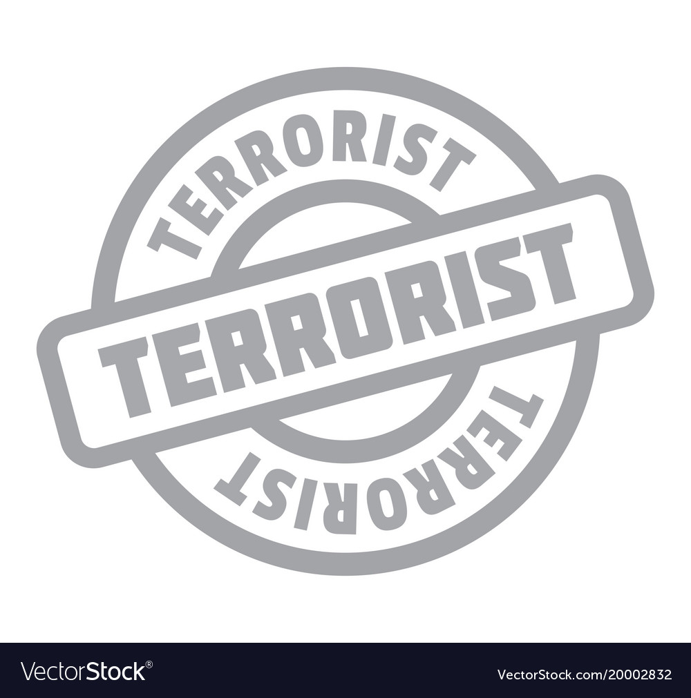 Terrorist rubber stamp Royalty Free Vector Image