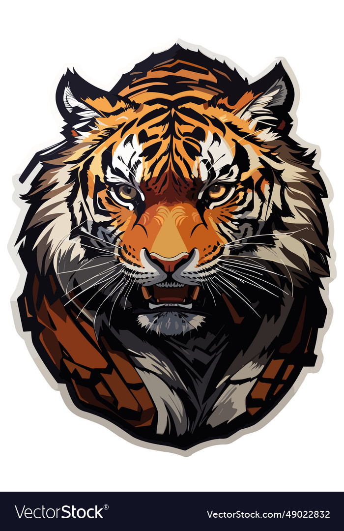 Tiger face Royalty Free Vector Image - VectorStock