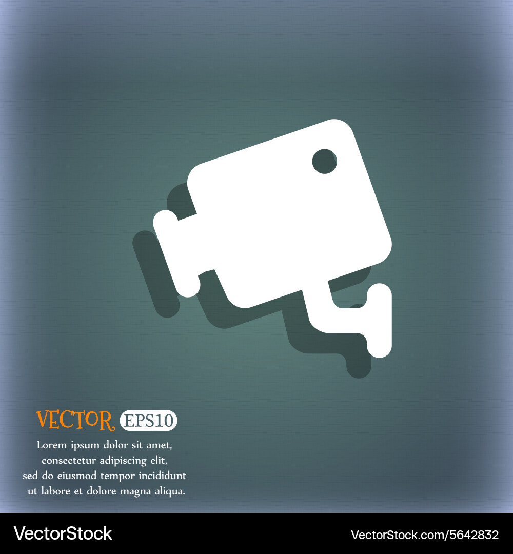 Video camera icon symbol on the blue-green Vector Image