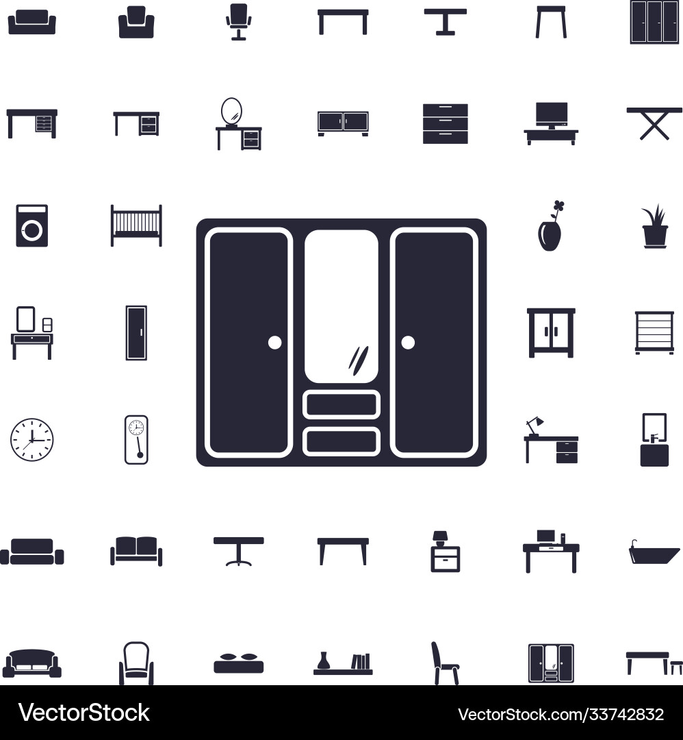 Wardrobe icon Royalty Free Vector Image - VectorStock
