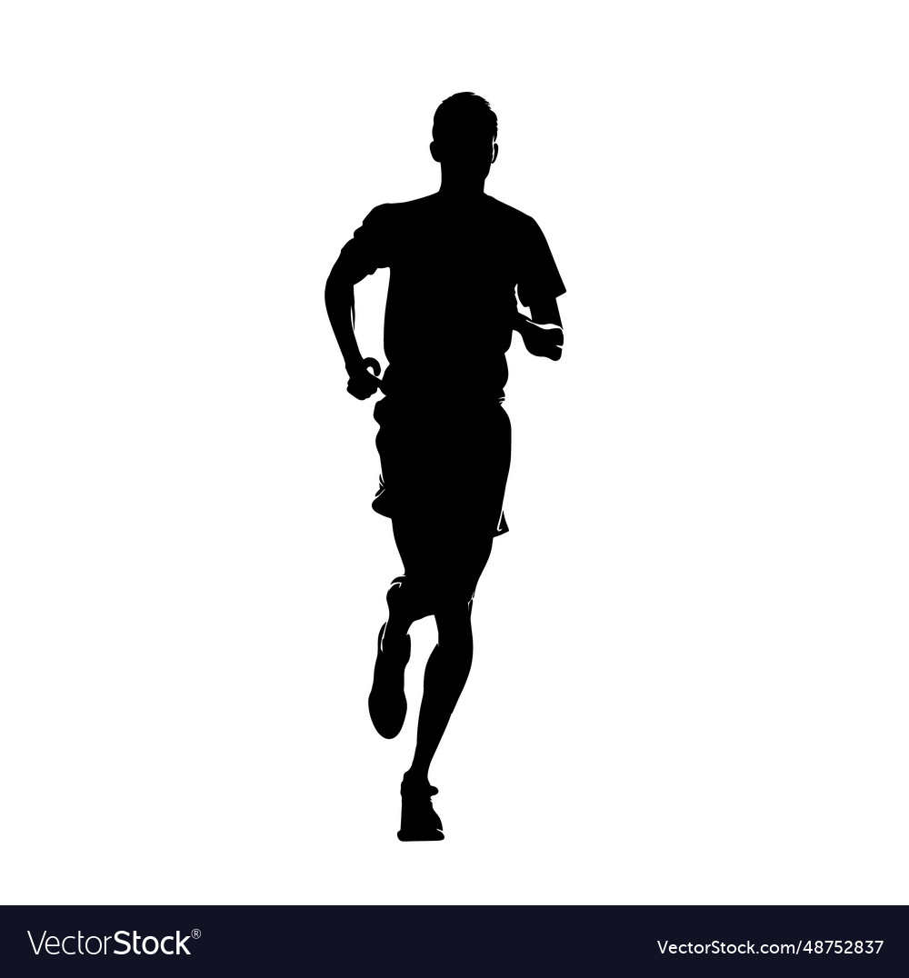 Athletic man running athletics athlete competing Vector Image