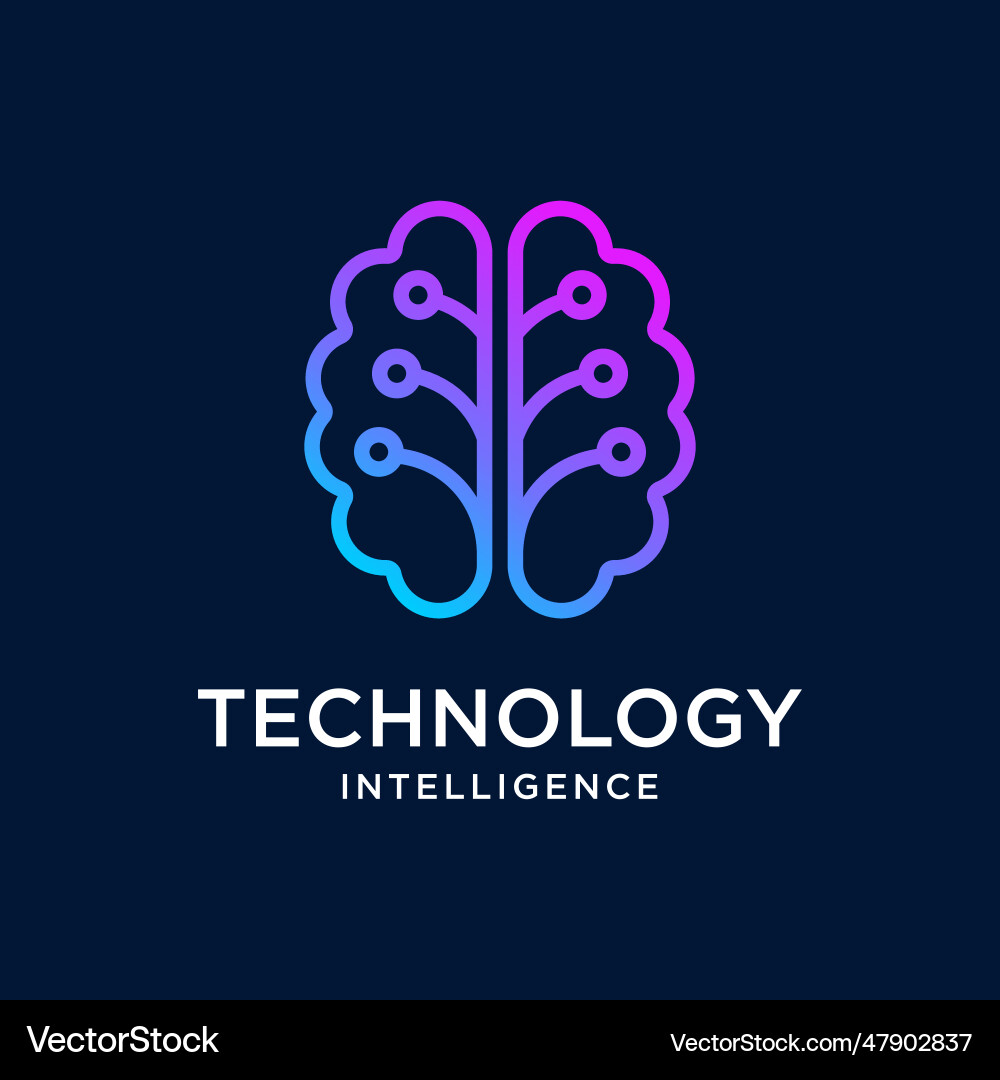 Brain technology design Royalty Free Vector Image