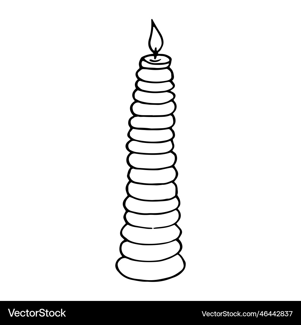Candle hand drawn in doodle style icon sticker Vector Image