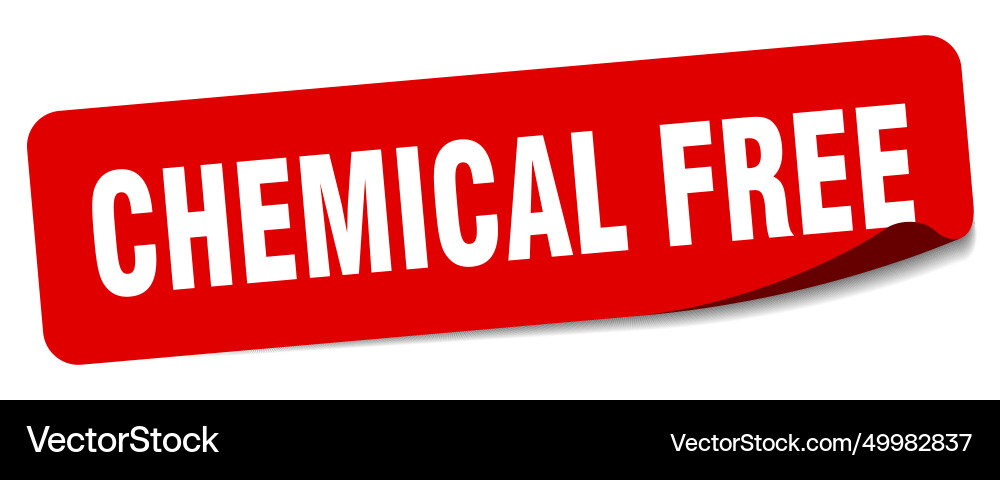 Chemical free sticker label Royalty Free Vector Image