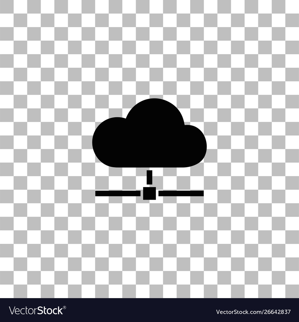 Cloud computingserver icon flat Royalty Free Vector Image