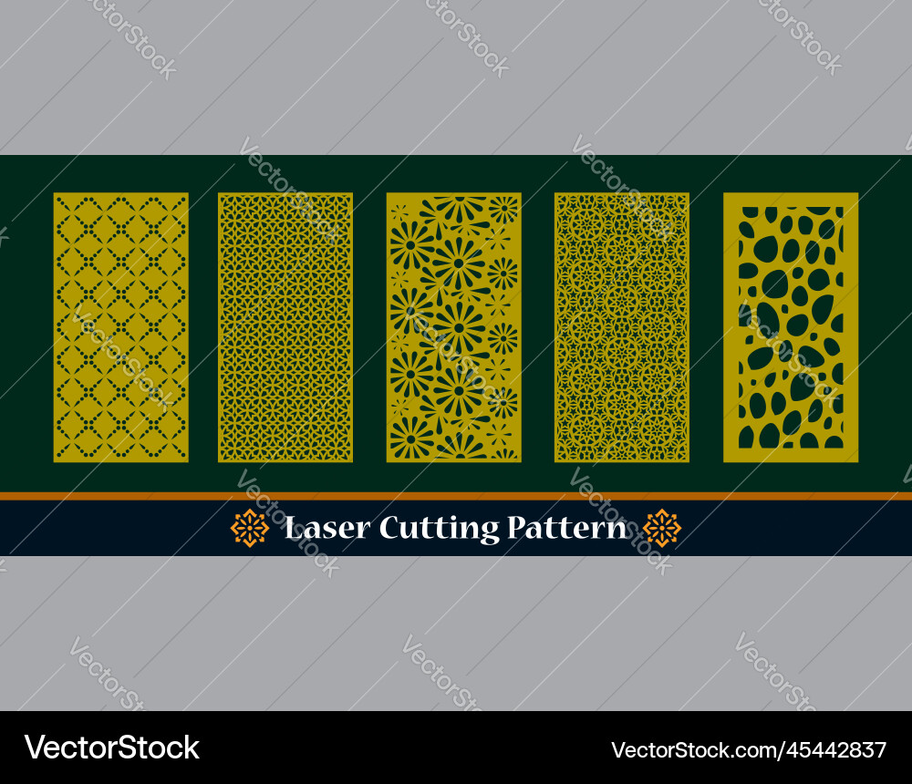 Collection of laser cut panels Royalty Free Vector Image
