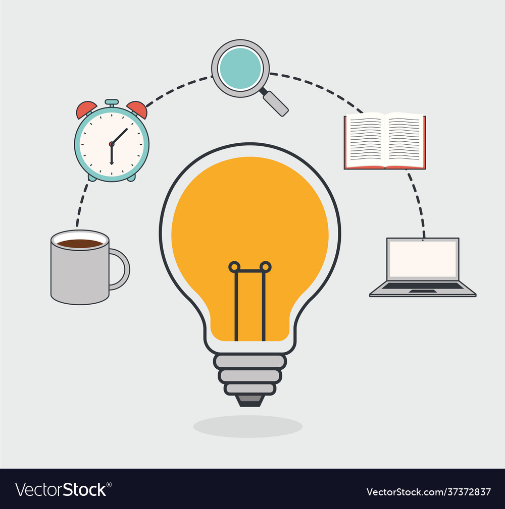 Creative process icons Royalty Free Vector Image