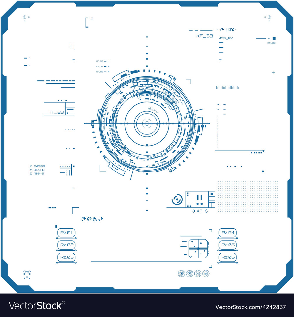 Futuristic graphic user interface Royalty Free Vector Image