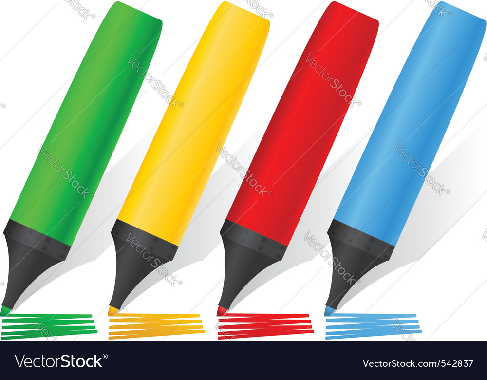 Markers Royalty Free Vector Image - VectorStock
